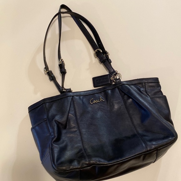 Coach | Bags | Coach Navy Blue Shoulder Bag | Poshmark